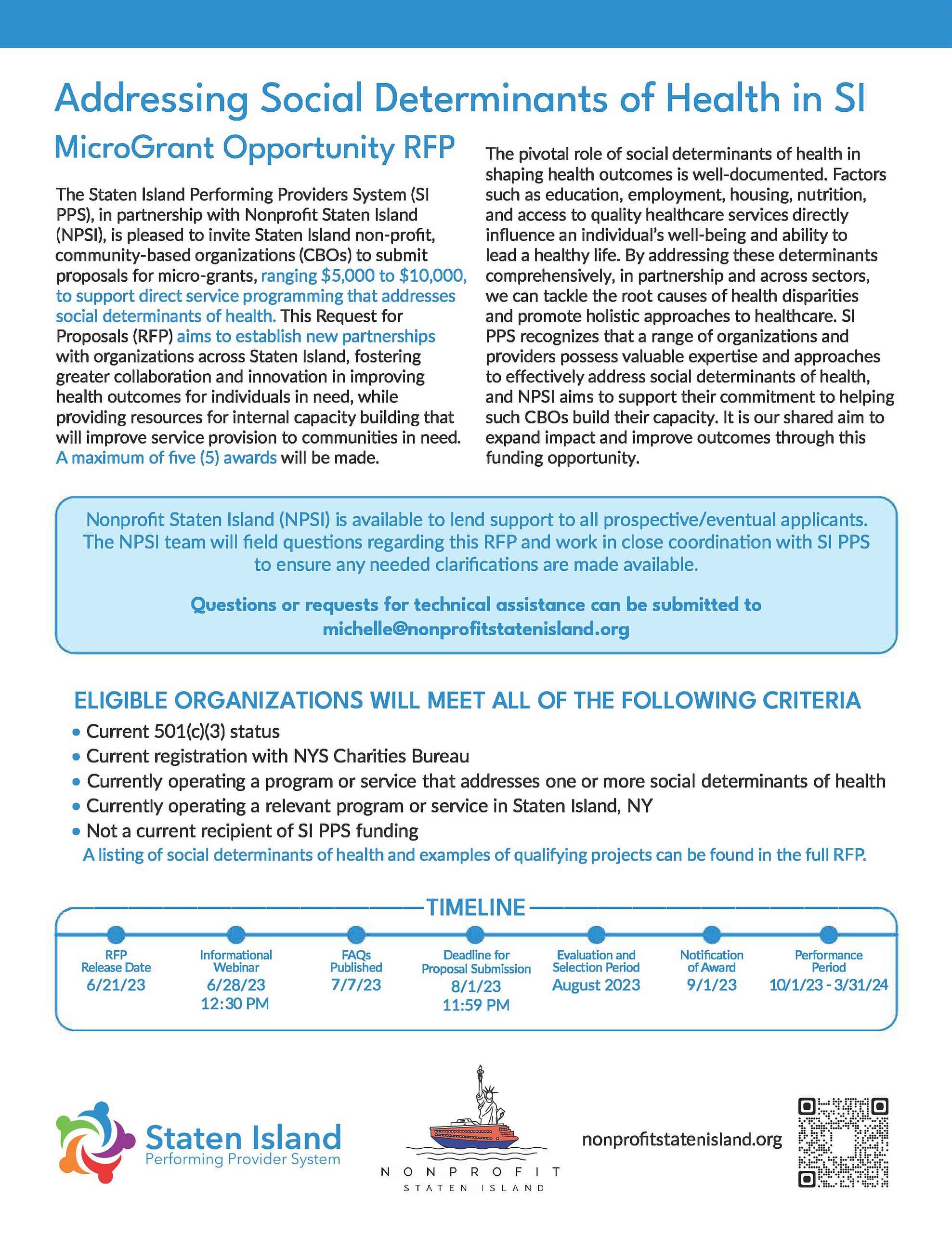 MicroGrant Opportunity - Nonprofit Staten Island