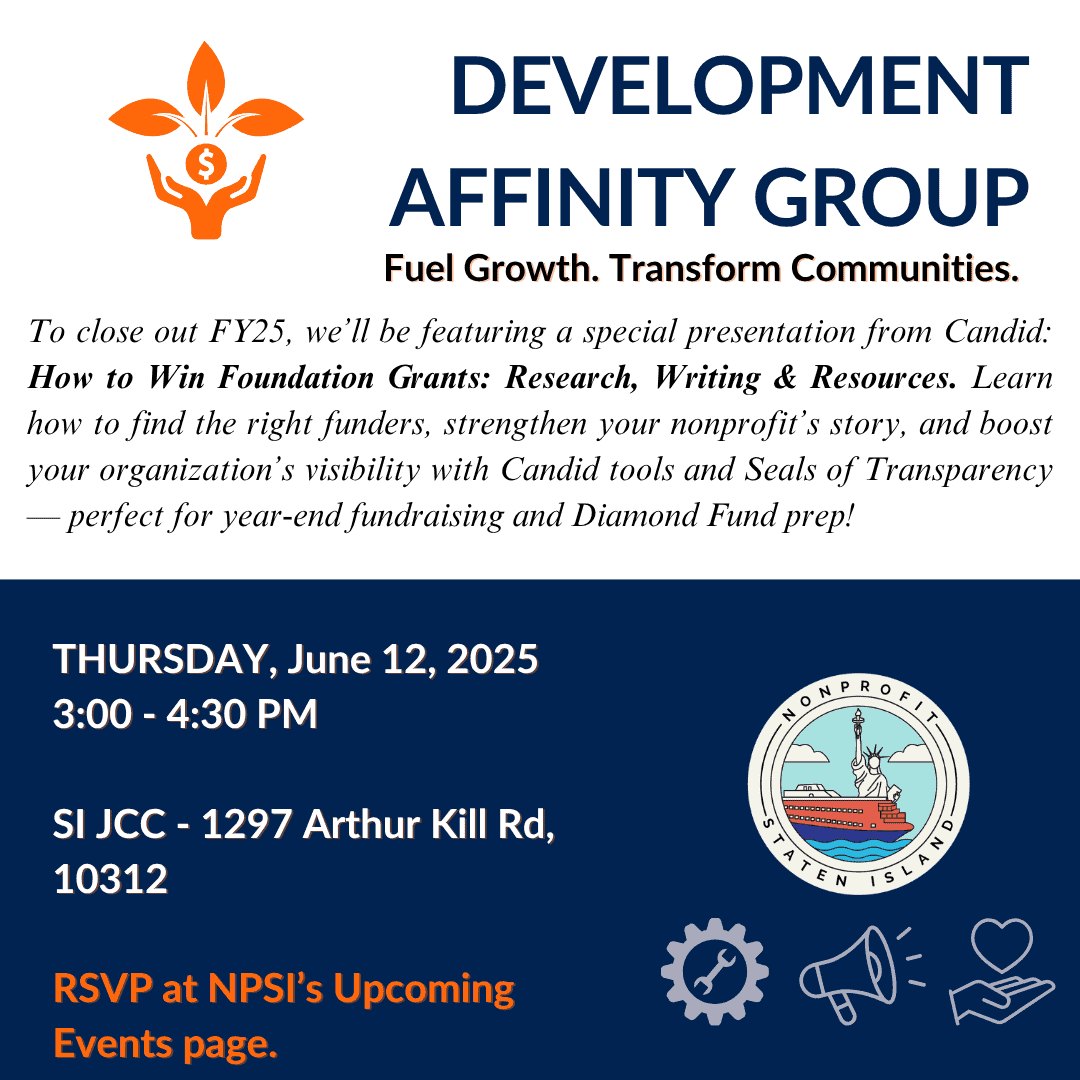 Development Affinity Group: June 2025 - Nonprofit Staten Island